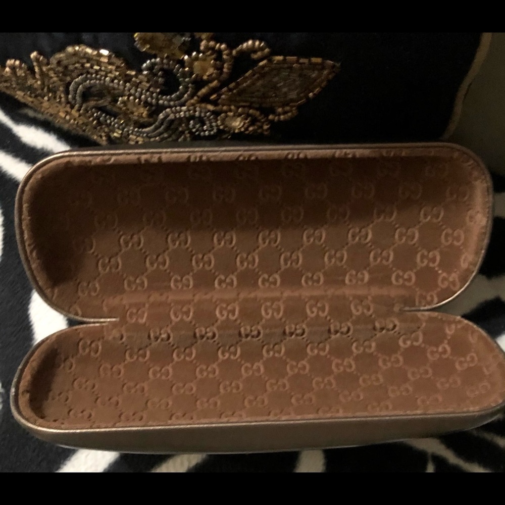 Authentic Gucci Glasses Case. Empty. Brown. - Gem